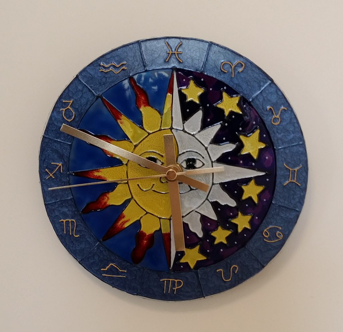 Glass Painted Clock Project.