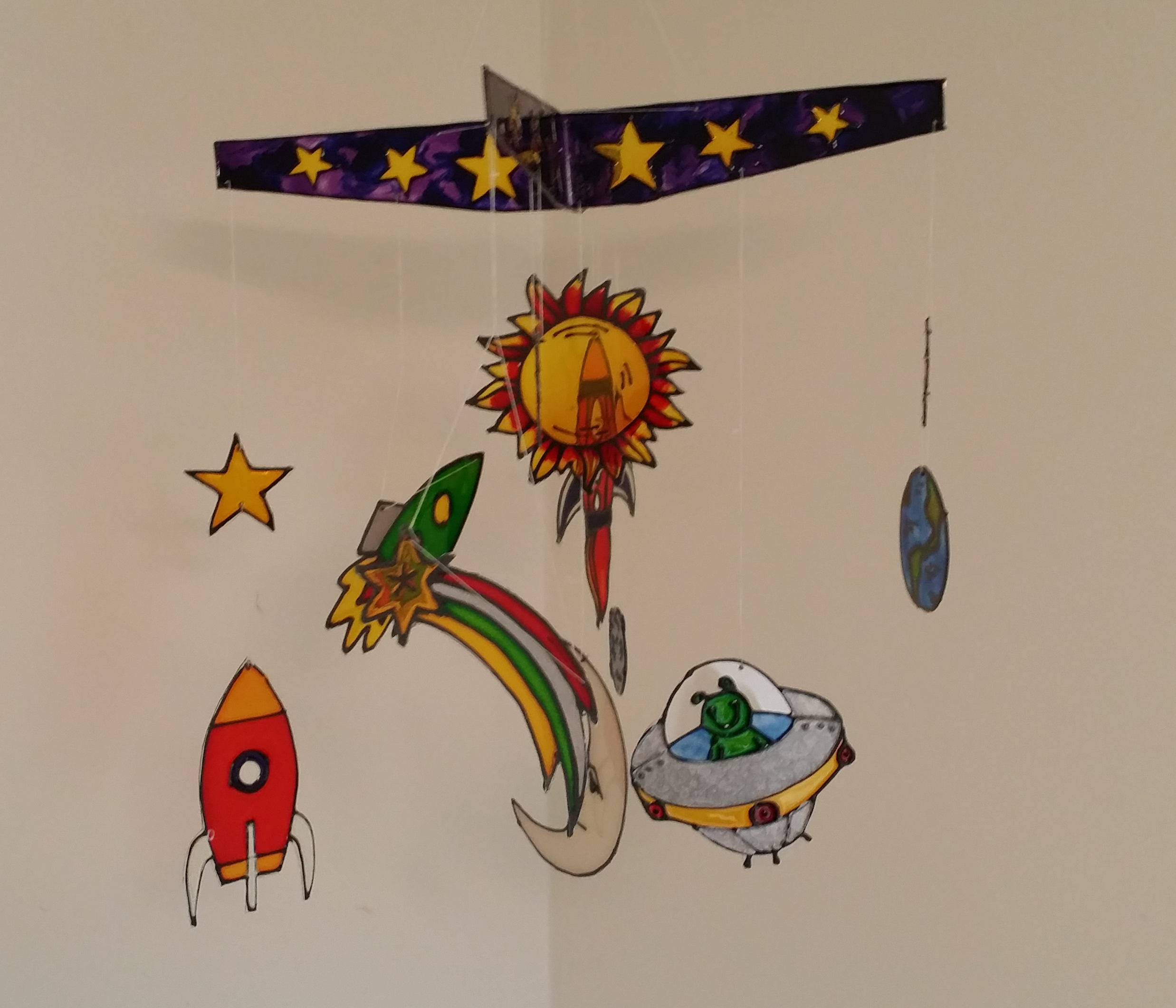 Glass Painted Mobile Project.